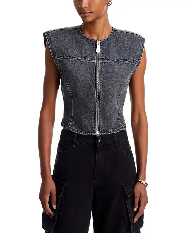 Ksubi Fate Slim Fit Denim Vest Top