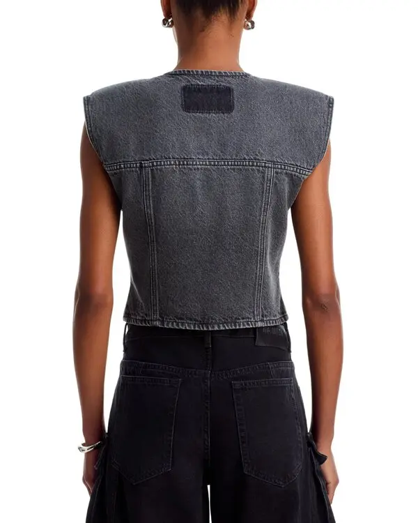 Ksubi Fate Slim Fit Denim Vest Top