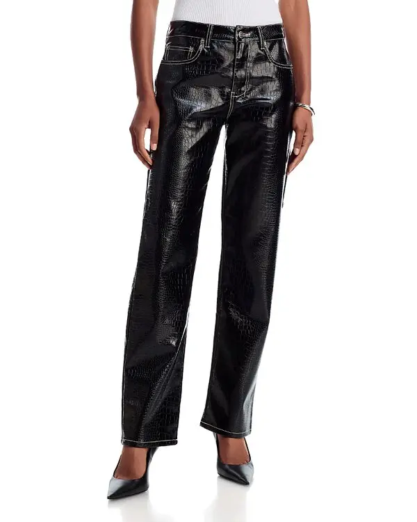 Ksubi Pinup Croc Embossed Patent Leather Pants