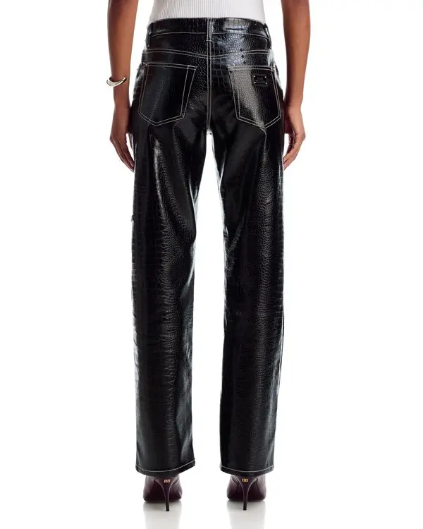 Ksubi Pinup Croc Embossed Patent Leather Pants