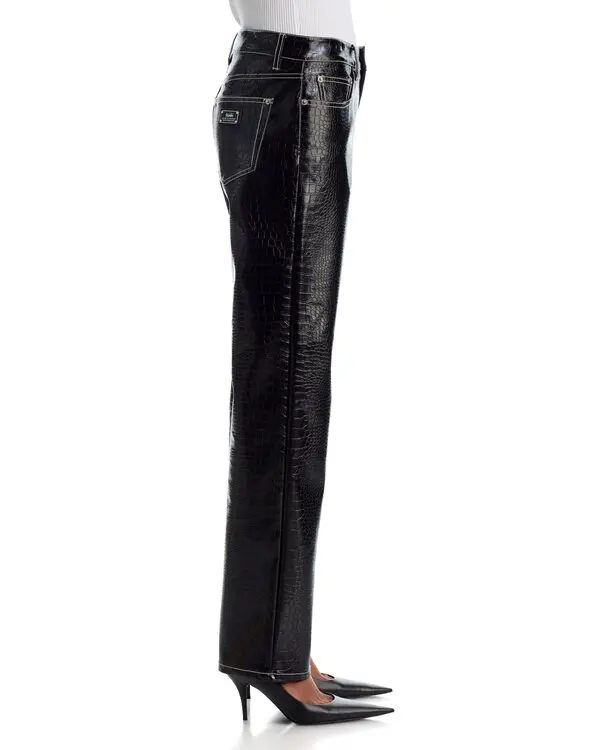 Ksubi Pinup Croc Embossed Patent Leather Pants