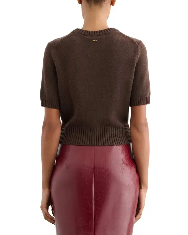 TOCCIN Elsie Wool & Cashmere Crewneck Sweater - Espresso