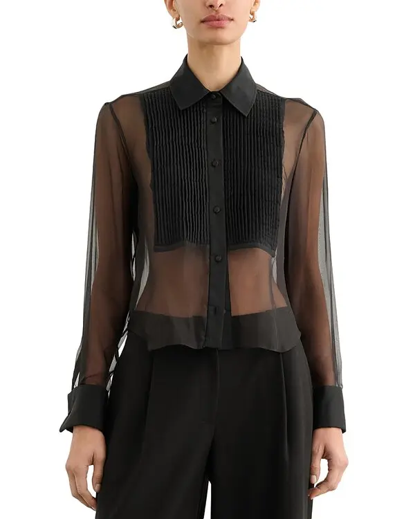 TOCCIN Conrad Silk Tuxedo Shirt