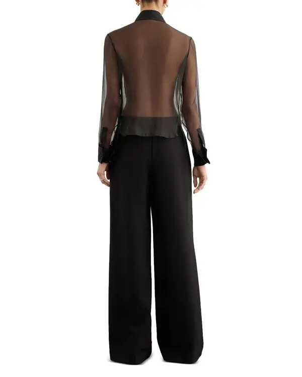 TOCCIN Conrad Silk Tuxedo Shirt