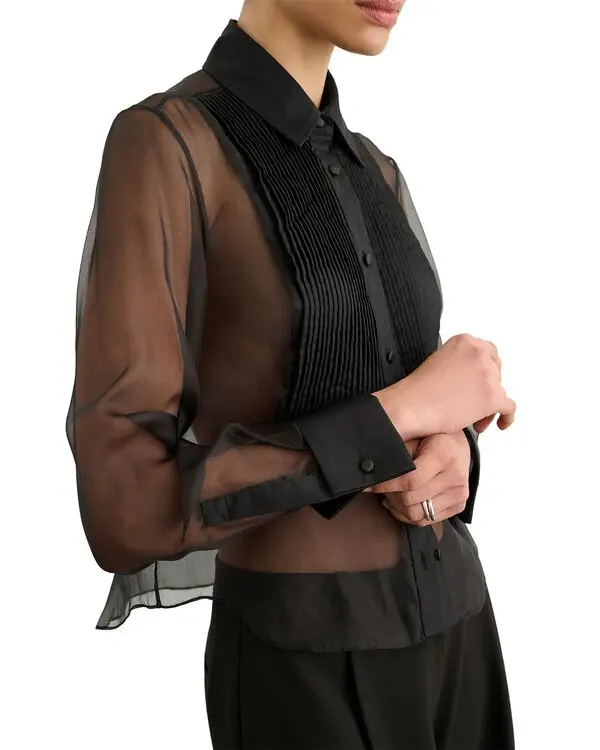 TOCCIN Conrad Silk Tuxedo Shirt