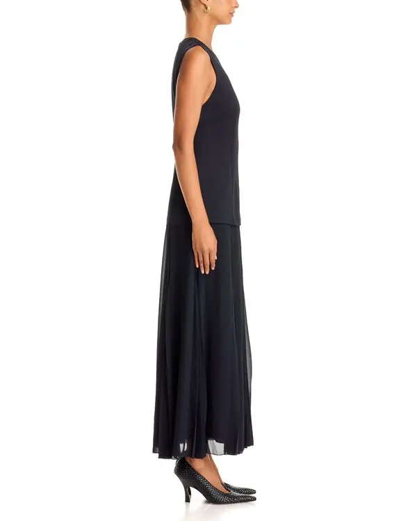 Hugo Boss Detulip Mixed Media Maxi Dress Exclusive