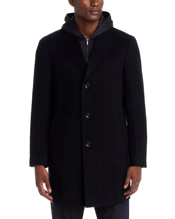 Cardinal Of Canada Titan Wool Blend Topcoat - Black