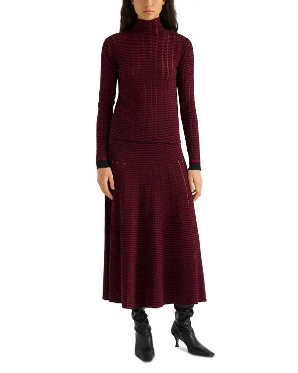 Proenza Schouler White Label Stina Cotton & Merino Wool Turtleneck Top