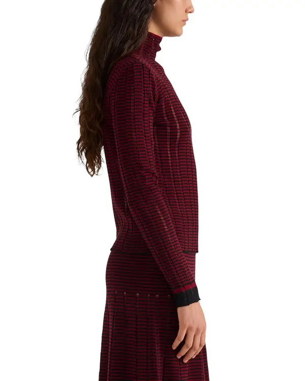 Proenza Schouler White Label Stina Cotton & Merino Wool Turtleneck Top