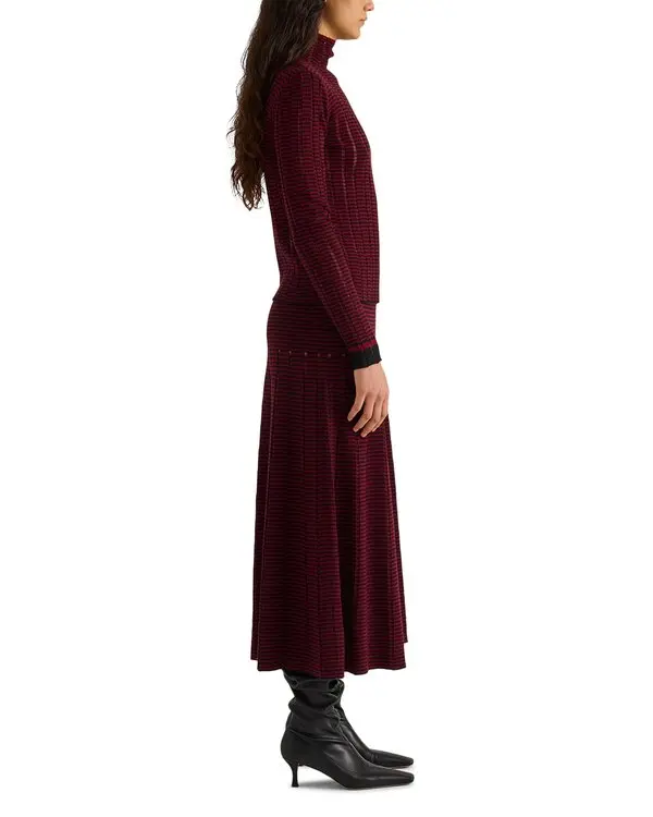 Proenza Schouler White Label Stina Cotton & Merino Wool Turtleneck Top