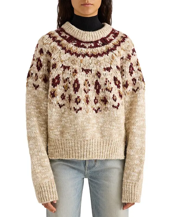 Proenza Schouler White Label Lizzie Crewneck Fair Isle Sweater