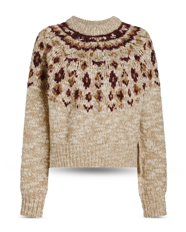 Proenza Schouler White Label Lizzie Crewneck Fair Isle Sweater