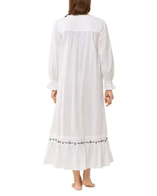 Eileen West Long Sleeve Cotton Woven Lawn Ballet Nightgown