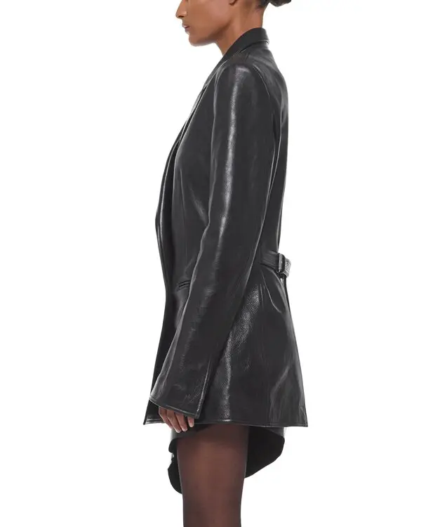 Helmut Lang Leather Sculptural Blazer
