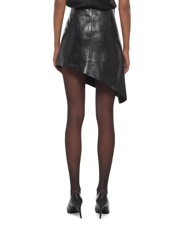 Helmut Lang Leather Asymmetric Skirt