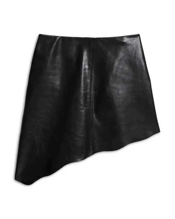 Helmut Lang Leather Asymmetric Skirt