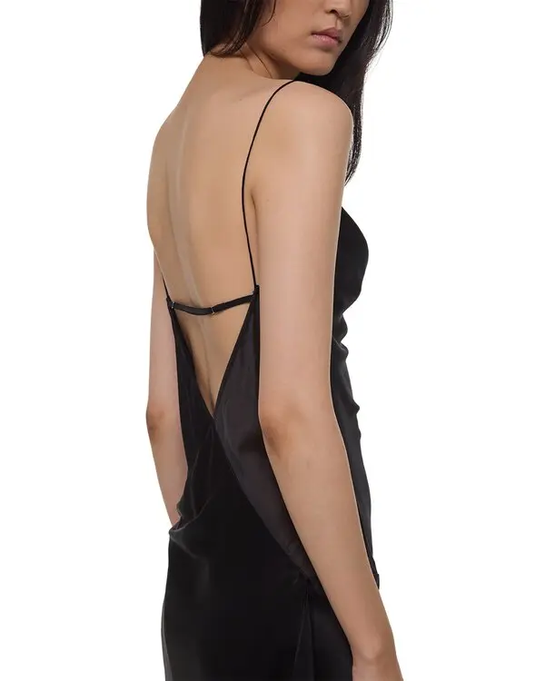 Helmut Lang Silk Handkerchief Hem Dress