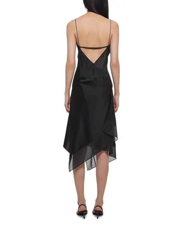Helmut Lang Silk Handkerchief Hem Dress