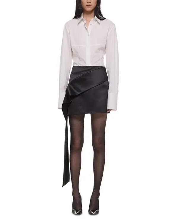 Helmut Lang Asymmetric Drape Mini Skirt