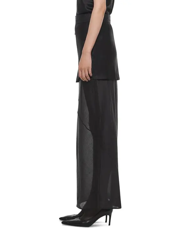 Helmut Lang Semi Sheer Panel Maxi Skirt