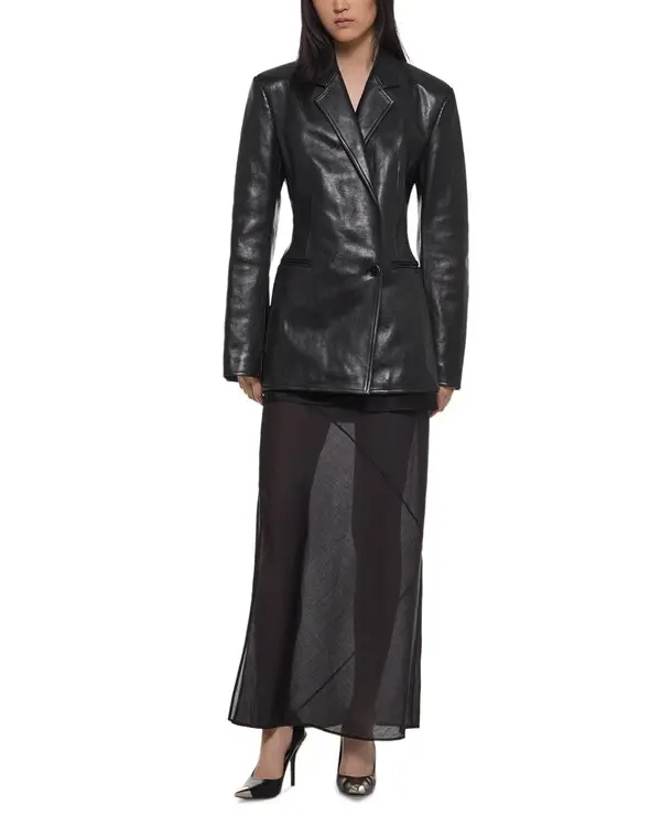 Helmut Lang Semi Sheer Panel Maxi Skirt