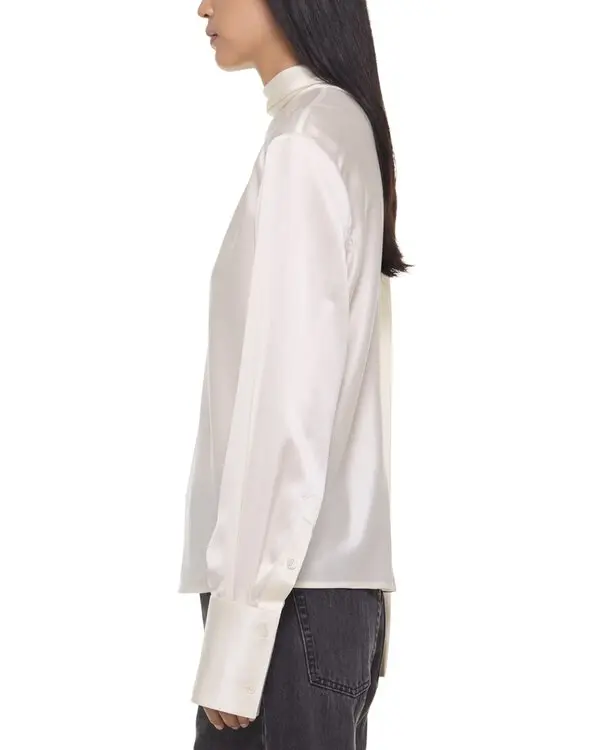 Helmut Lang Silk Asymmetric Scarf Top