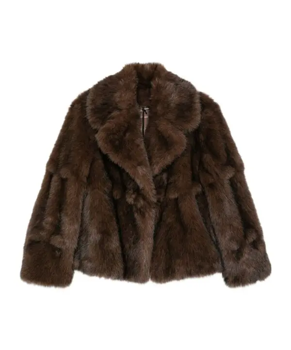 Ermanno Scervino Oversized-collar Faux-fur Jacket