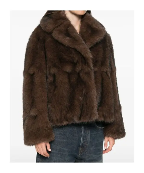 Ermanno Scervino Oversized-collar Faux-fur Jacket