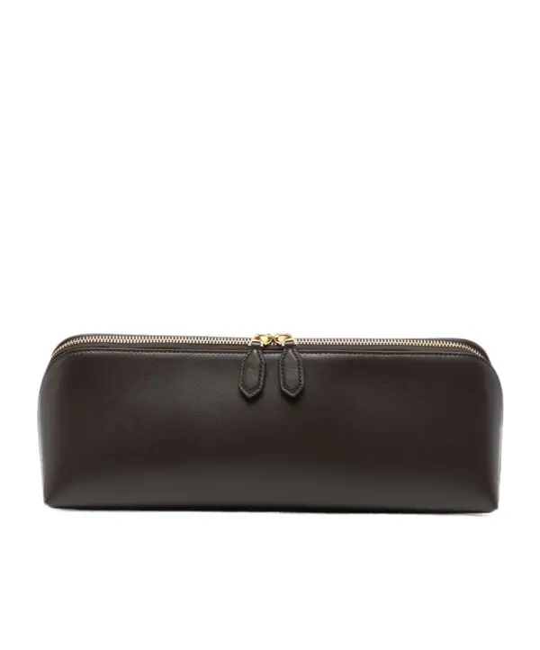 Alaïa Zip-top Clutch - Brown
