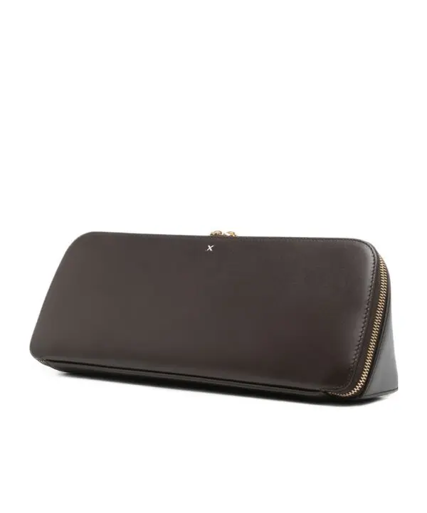 Alaïa Zip-top Clutch - Brown