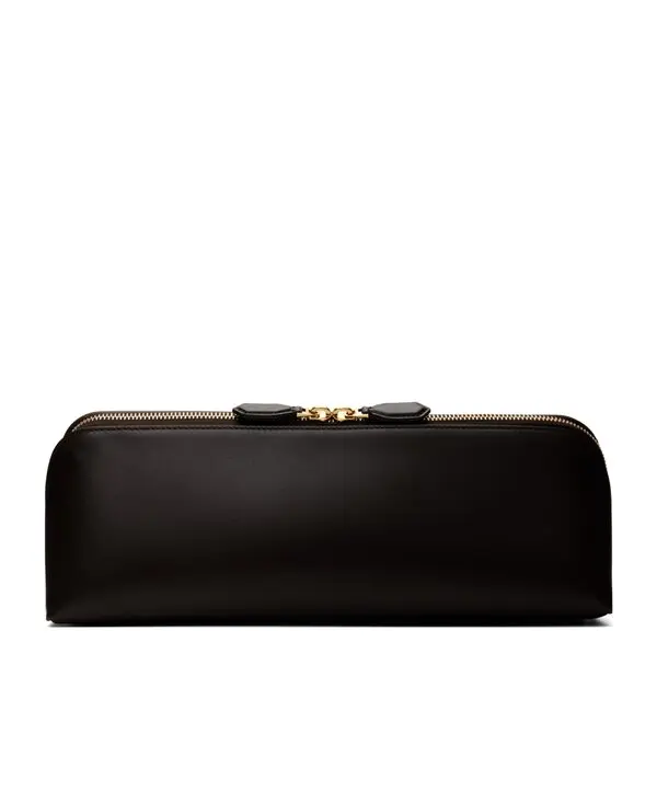 Alaïa Zip-top Clutch - Brown