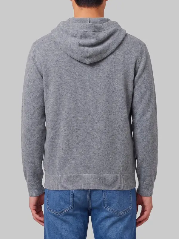 ROBERTO COLLINA Zip-up Hooded Knit Cardigan