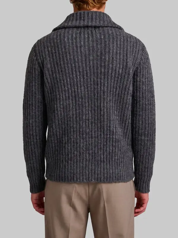 ROBERTO COLLINA Ribbed-knit Zip-up Jacket