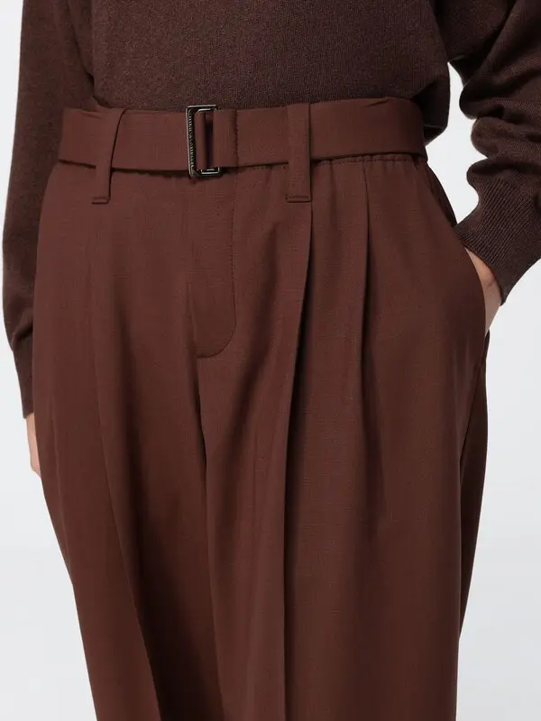 Brunello Cucinelli Belted Pleated Trousers