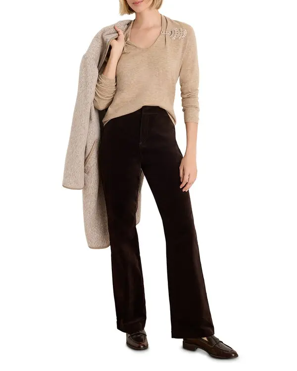 NIC+ZOE Shimmer Cinch Sweater - Alpaca