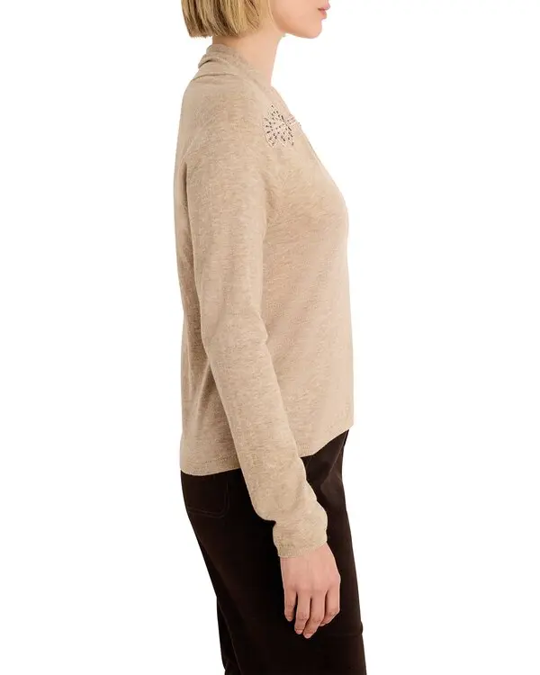 NIC+ZOE Shimmer Cinch Sweater - Alpaca