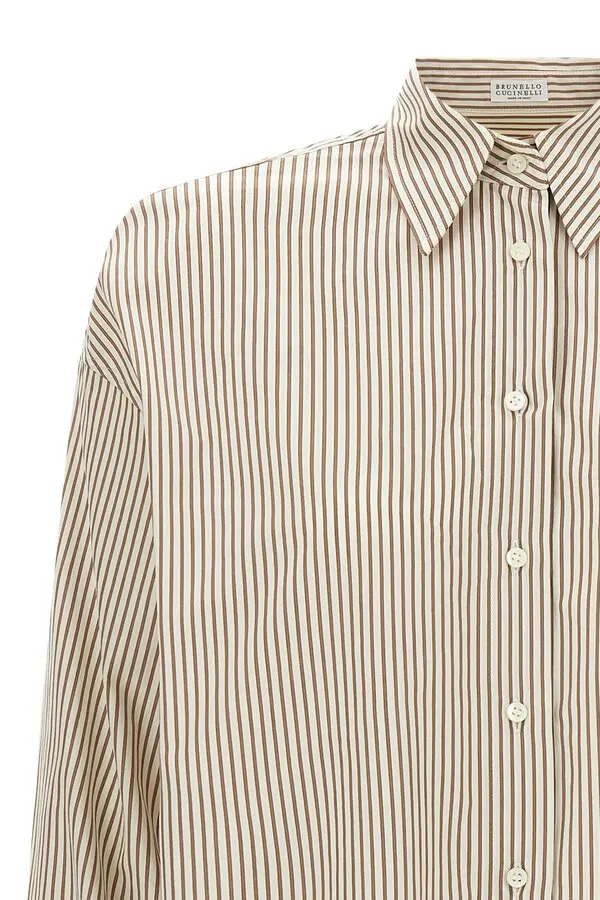 Brunello Cucinelli Collared Long-sleeve Shirt