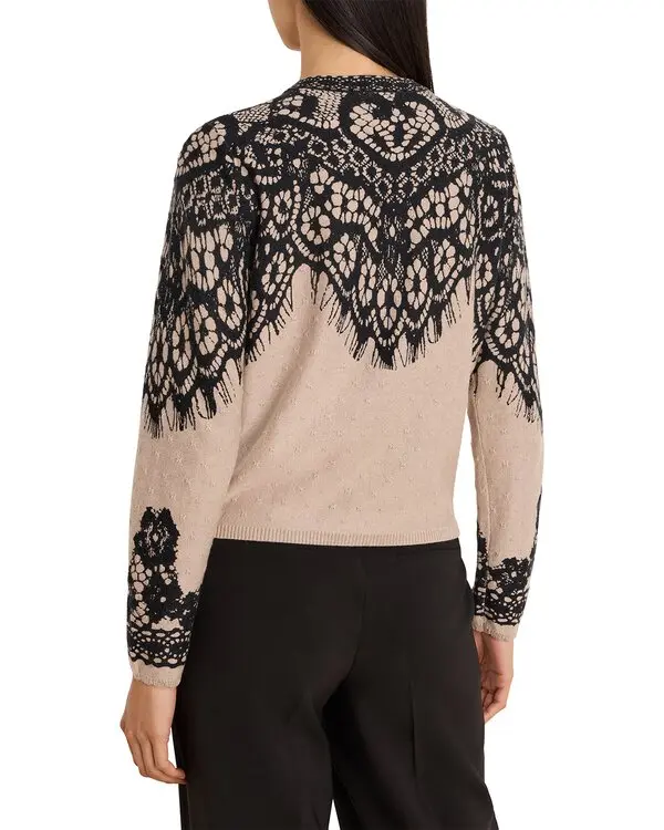 NIC+ZOE Placed Lace Print Cardigan