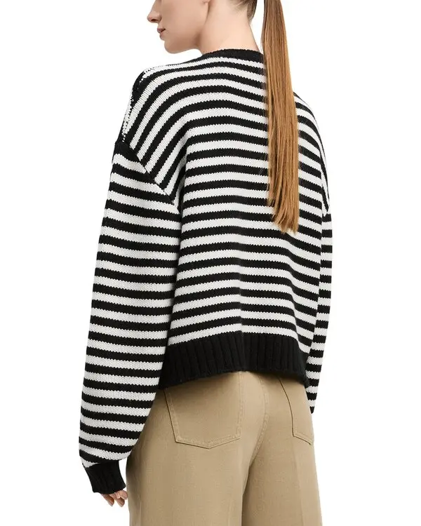 Derek Lam 10 Crosby Nicholas Wool Striped Crewneck Sweater