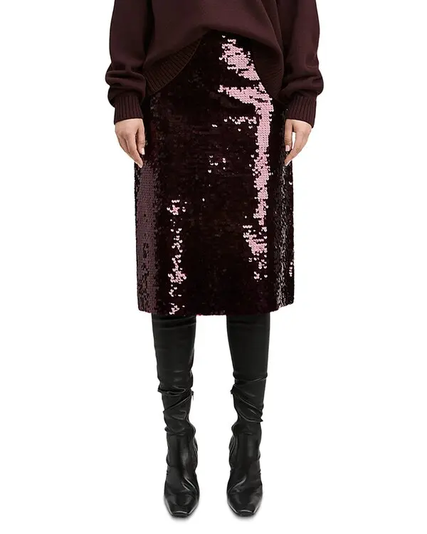 Derek Lam 10 Crosby Benjamin Paillette Midi Pencil Skirt