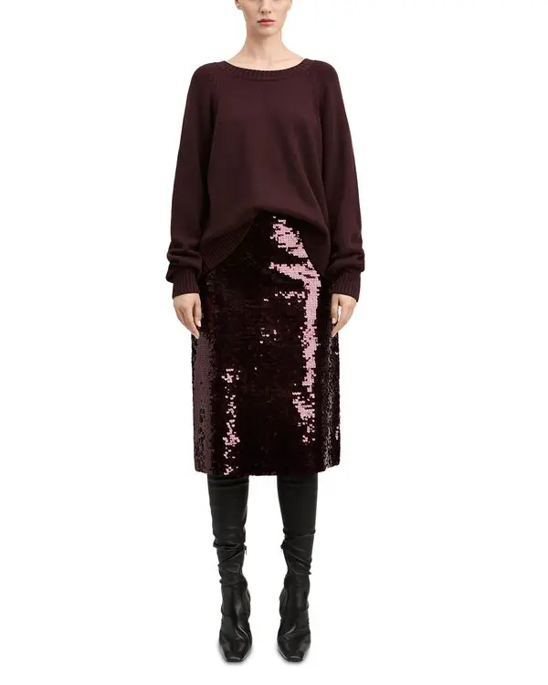 Derek Lam 10 Crosby Benjamin Paillette Midi Pencil Skirt