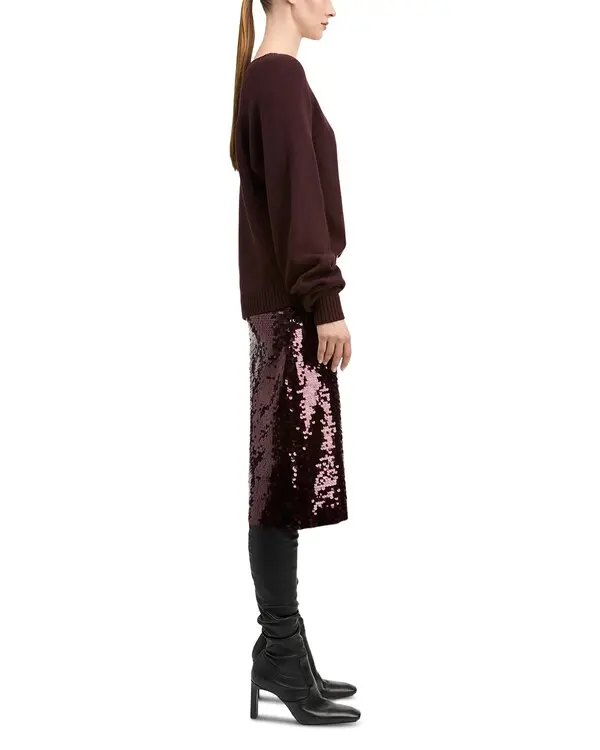 Derek Lam 10 Crosby Benjamin Paillette Midi Pencil Skirt