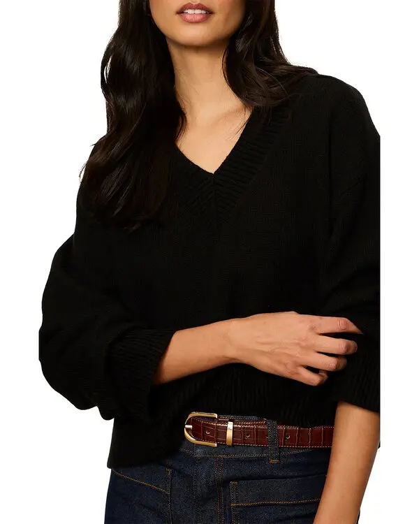 Sanctuary Vanna V Neck Sweater - Black