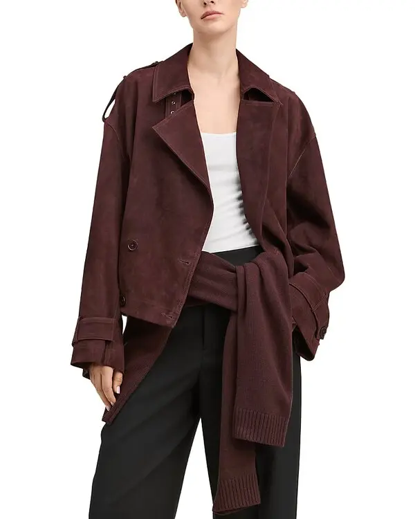 Derek Lam 10 Crosby Suede Double Breasted Jacket