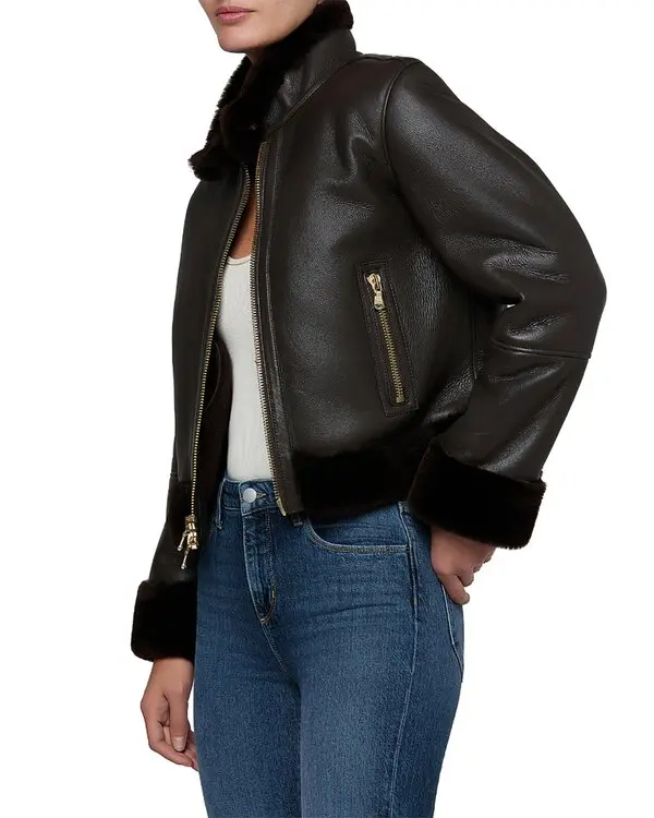 L'Agence Glacia Shearling Jacket
