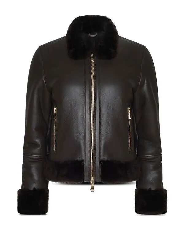 L'Agence Glacia Shearling Jacket