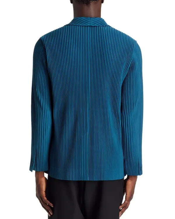Issey Miyake Tailored Pleats Notch Lapel Cardigan Jacket