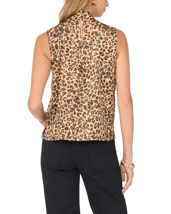 Vince Camuto Bow Tie Neck Sleeveless Blouse - Ginger