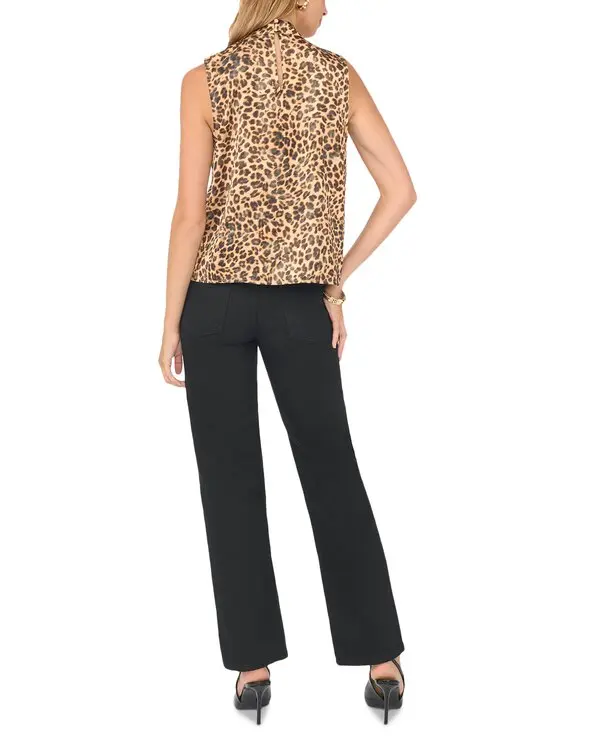 Vince Camuto Bow Tie Neck Sleeveless Blouse - Ginger