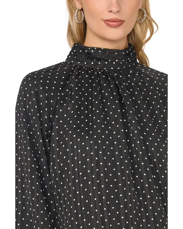 Vince Camuto Bubble Mock Neck Top